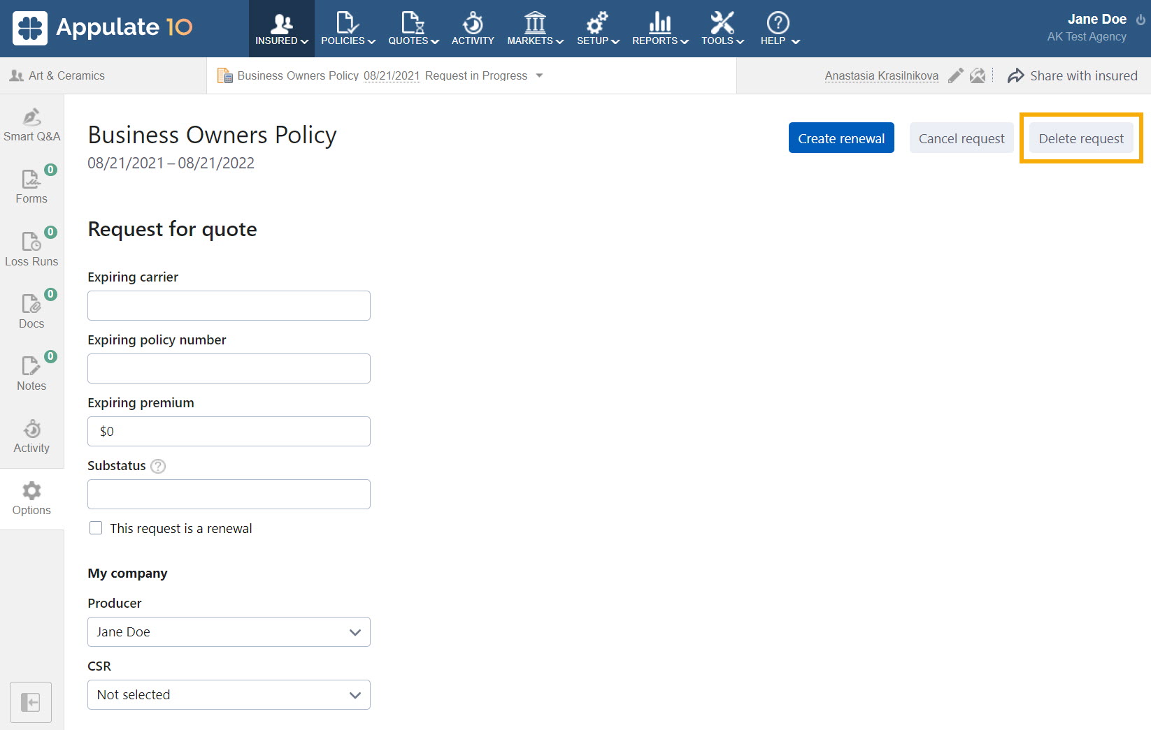 How to cancel or delete submission