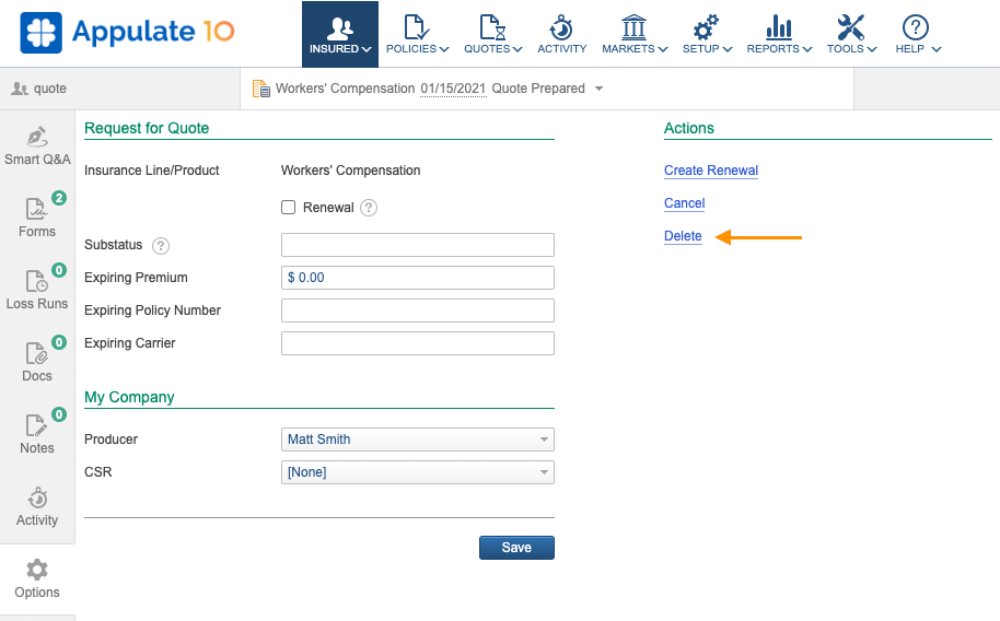 How to cancel a submission